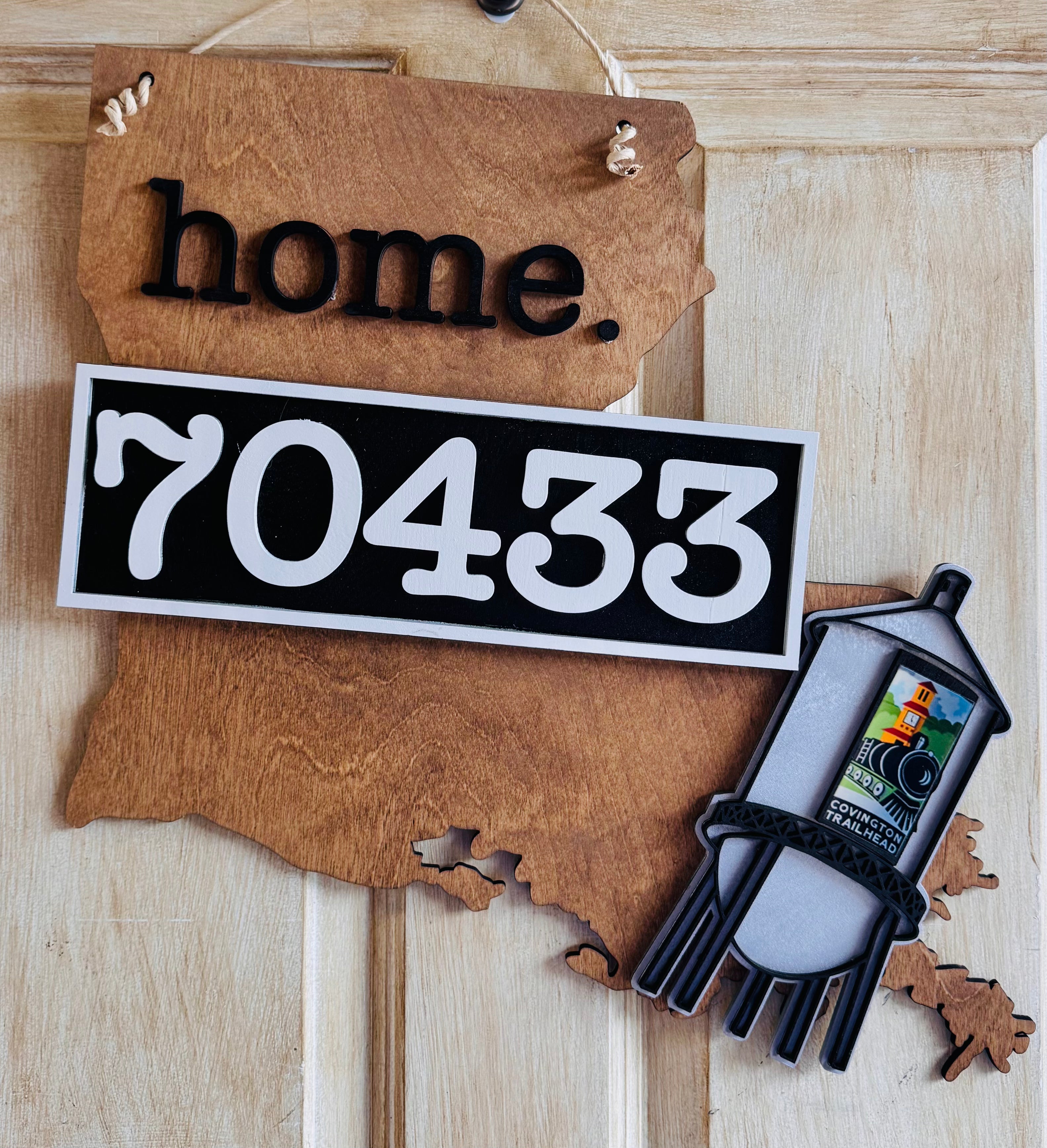 3D Covington, LA water tower door sign – Crafty Chick Gifts